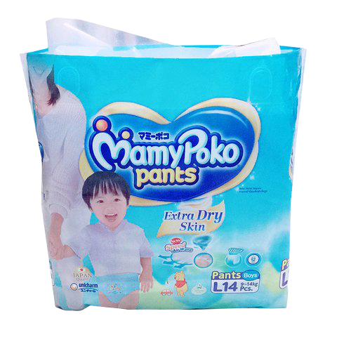 Mamy Poko Diaper Pants (Boys) Size L 14Pcs - Villa Market