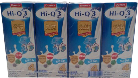 Dumex Hi Q Uht 3 Plus Plain Milk 4x180ml | Villa Market