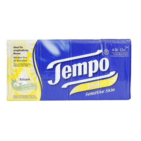 Tempo Tempo Plus Tissue Paper 12Pcs - Villa Market