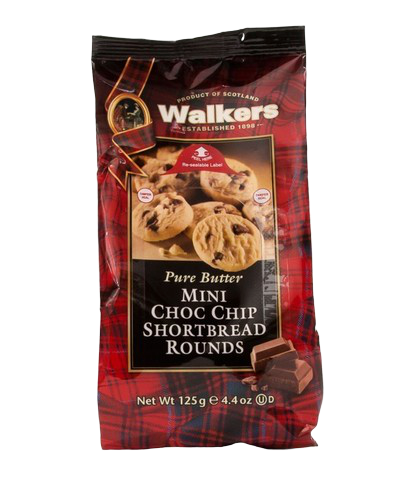 Walkers Mini Choc Chip Shortbread Rounds 125g | Villa Market