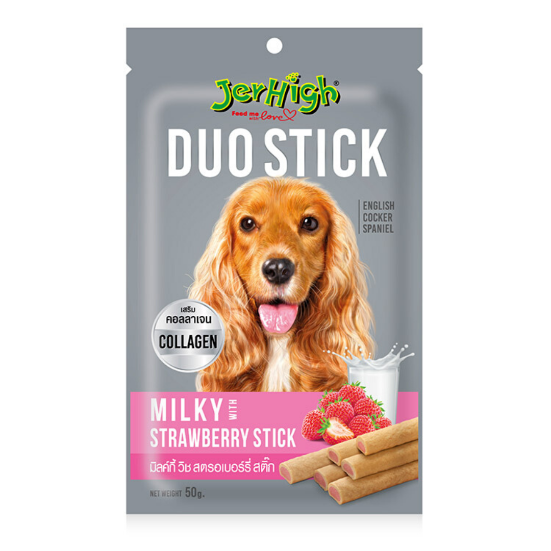 Jerhigh Dog Snack Milky With Strawberry 50g | Villa Market