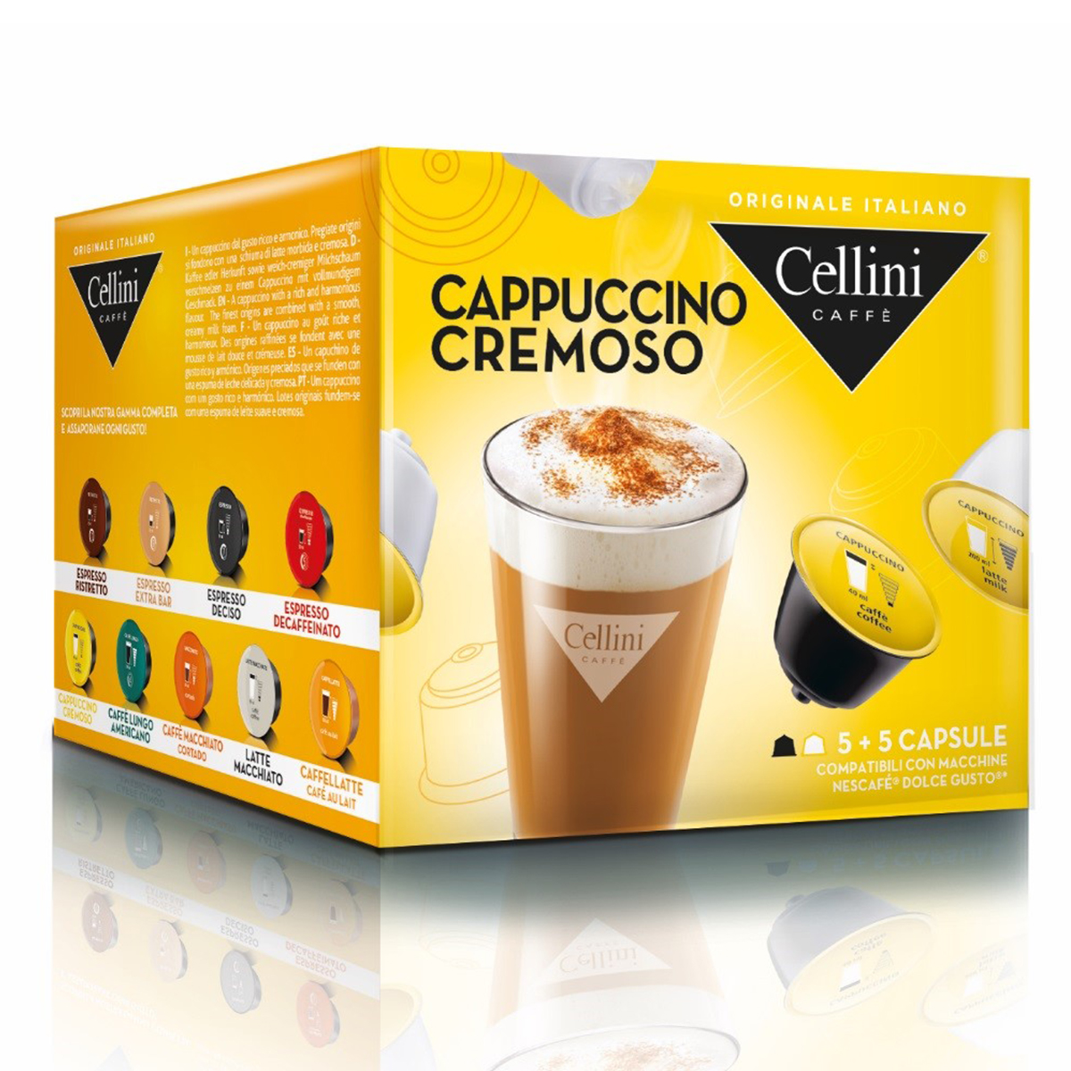 Cellini Cappuccino Cremoso Coffee Capsules 10Caps | Villa Market